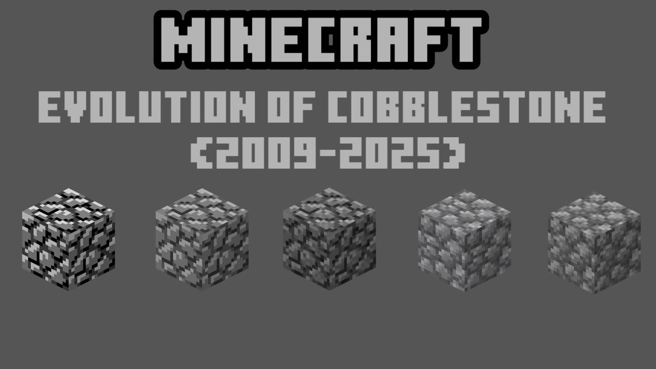 Minecraft (Evolution of Cobblestone 2009-2025) (Part 1) - YouTube