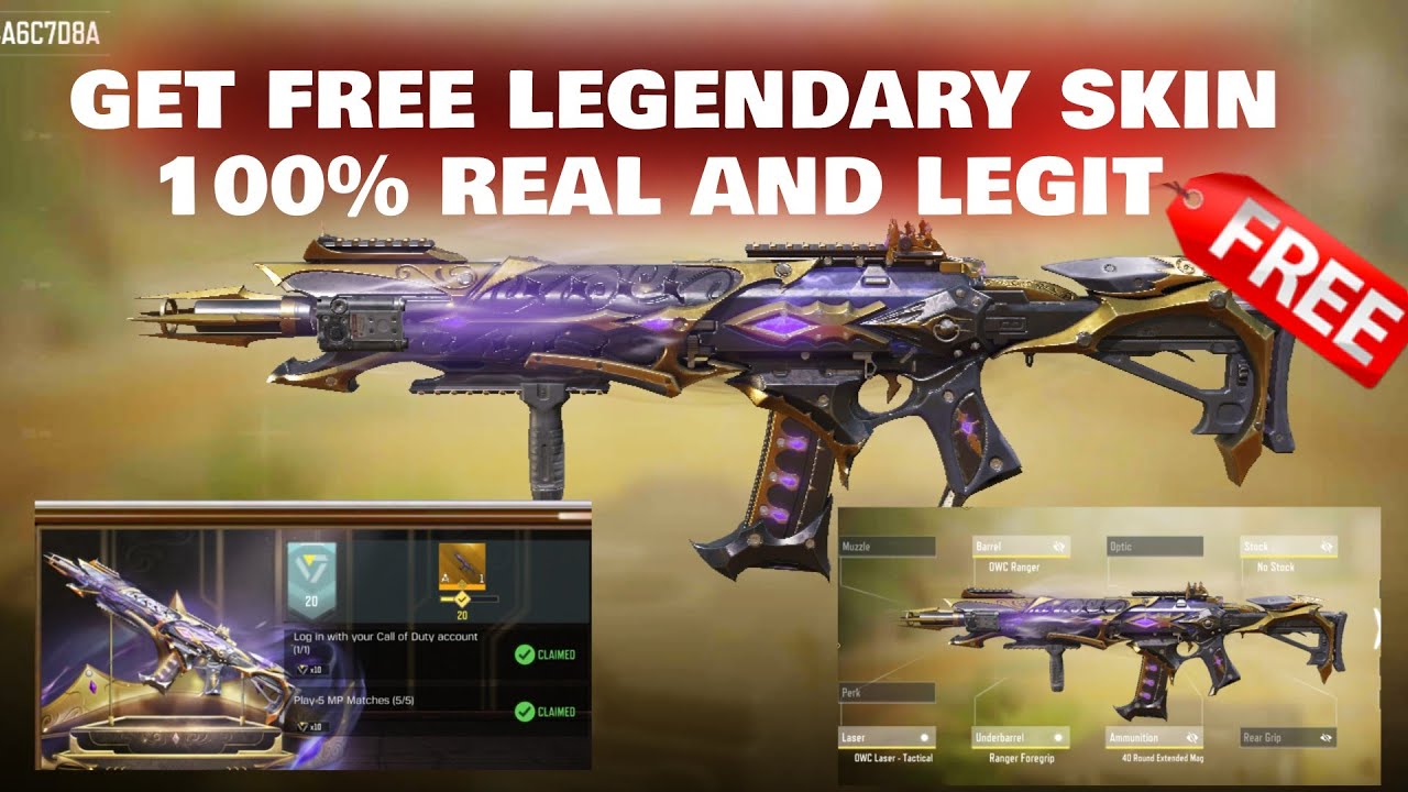 GET FREE LEGENDARY SKIN IN CODM | LEGIT AND GENUINE | HOW TO GET FREE ...