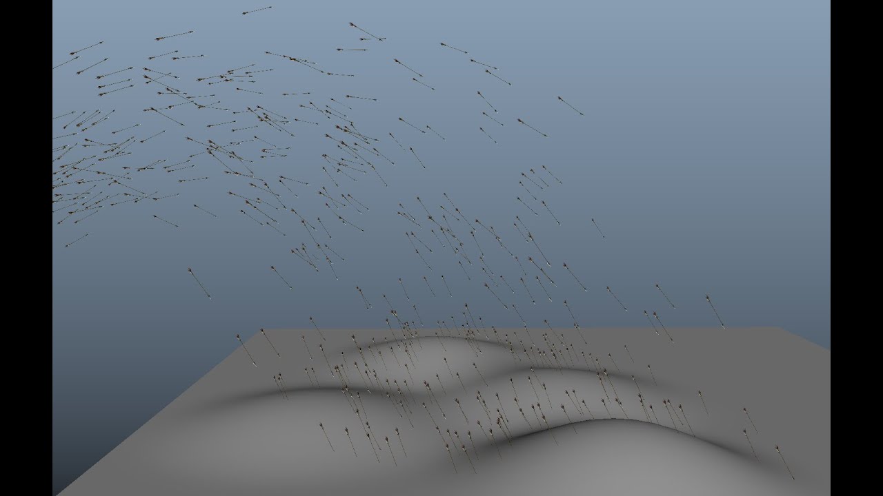 Maya particle sprite - a flight of arrows - YouTube