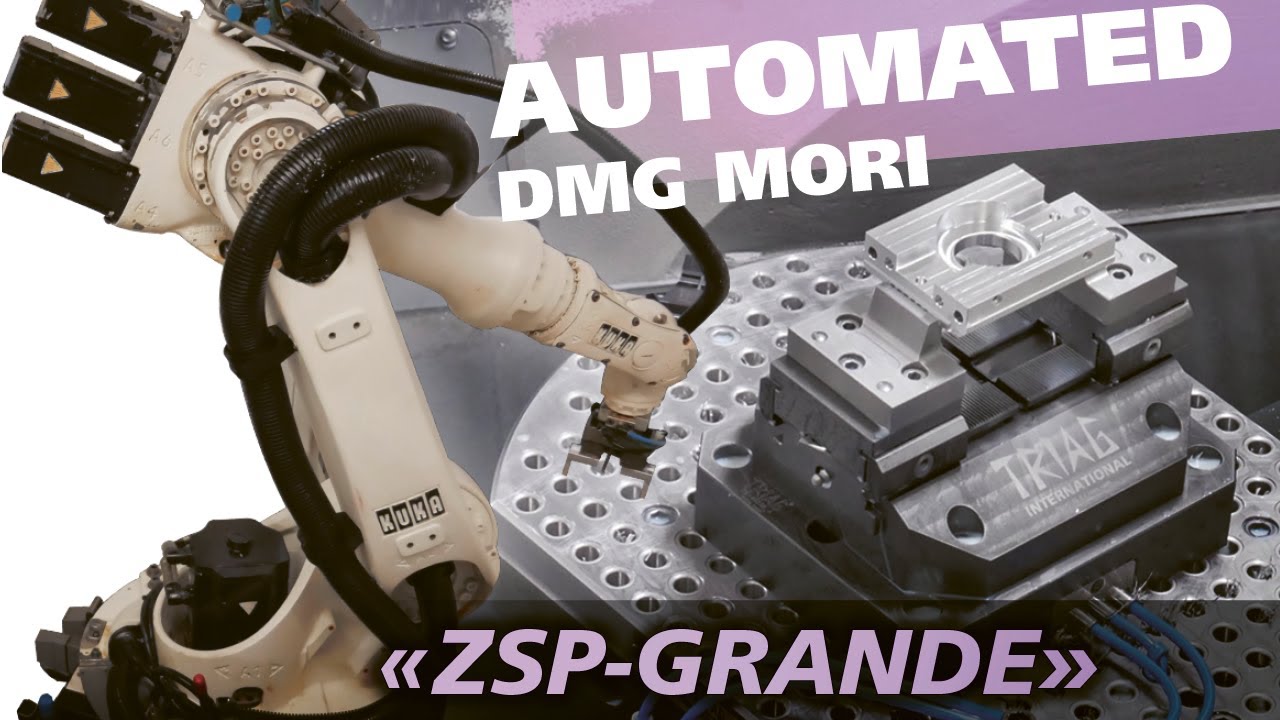 5-axis CNC milling with robot - DMG MORI DMU 50 - Combined with TRIAG INT. workholding and KUKA ...
