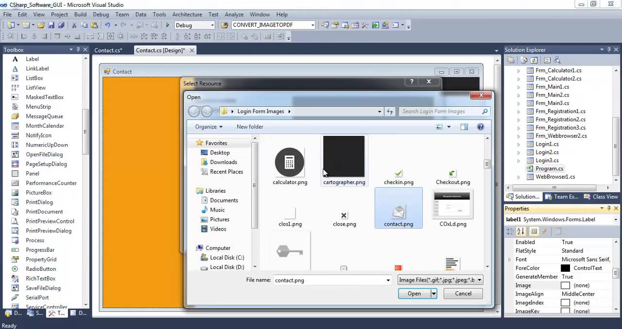 How to Create Contact Entry Form Unique Design in Csharp Visual Studio 2010 - YouTube
