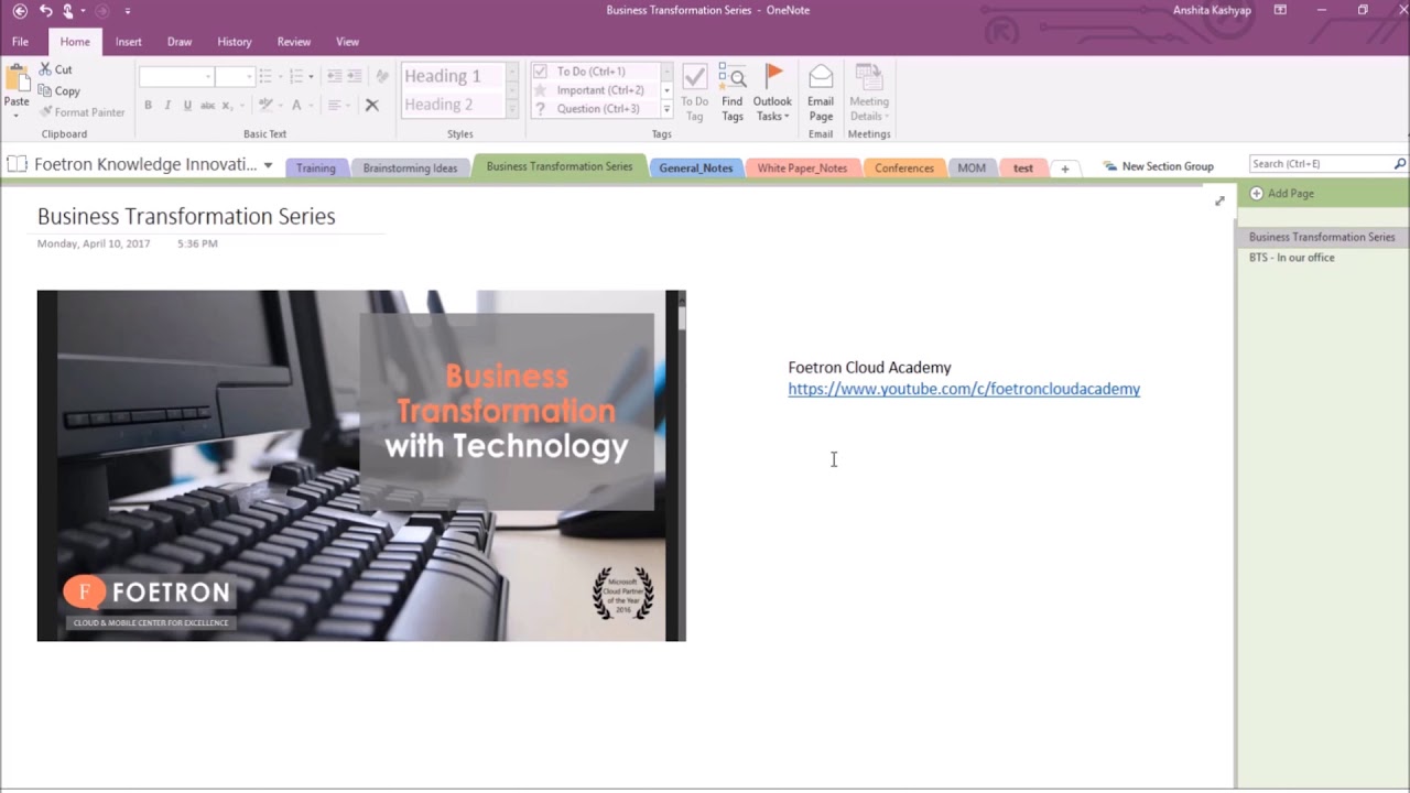 How to copy a page to a section of same notebook or in section of ...