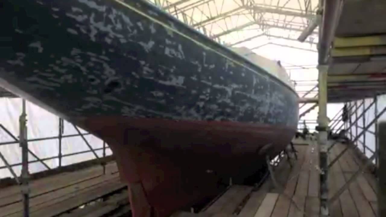 Royal Racing Yacht Bloodhound restoration project timelapse - YouTube