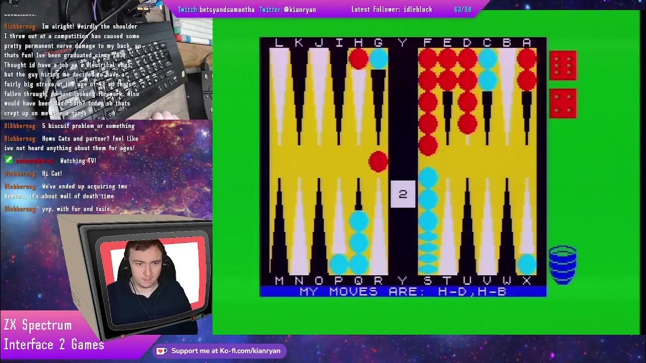 Interface 2 Games - ZX Spectrum 48K - Backgammon - YouTube