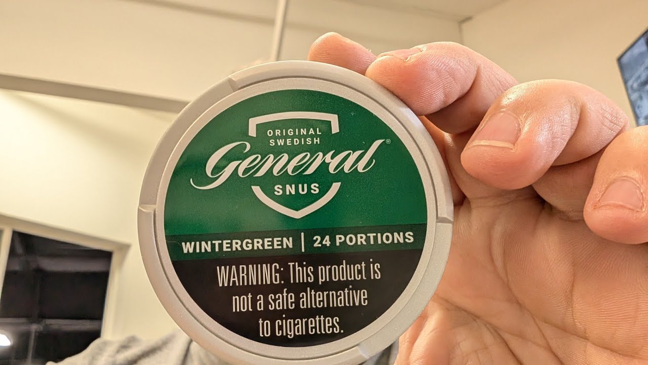 General Swedish Snus Wintergreen Portion - YouTube