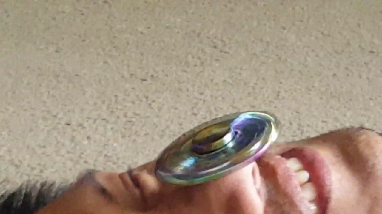 My Dad Doing Tricks With My Fidget Spinner - YouTube