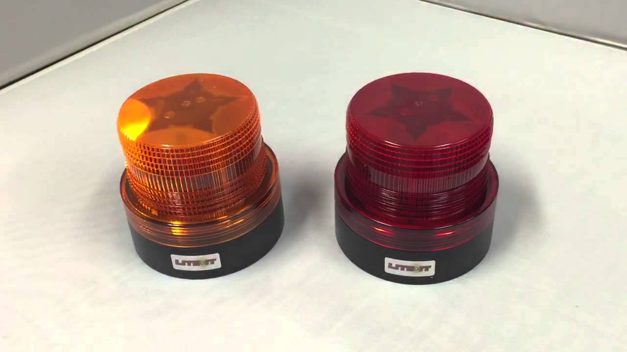 Amber LED beacon - YouTube