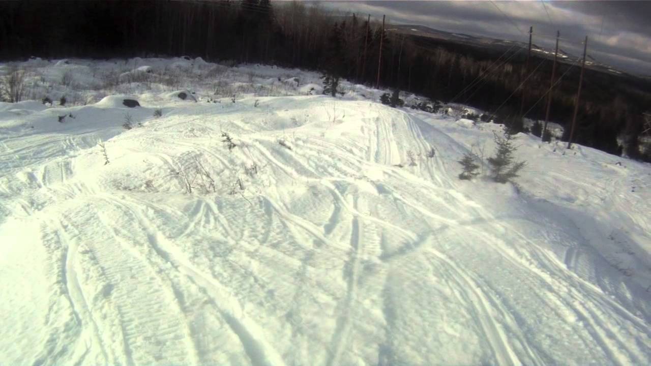 Rippin it up on the power lines on the mxz 700 long track - YouTube