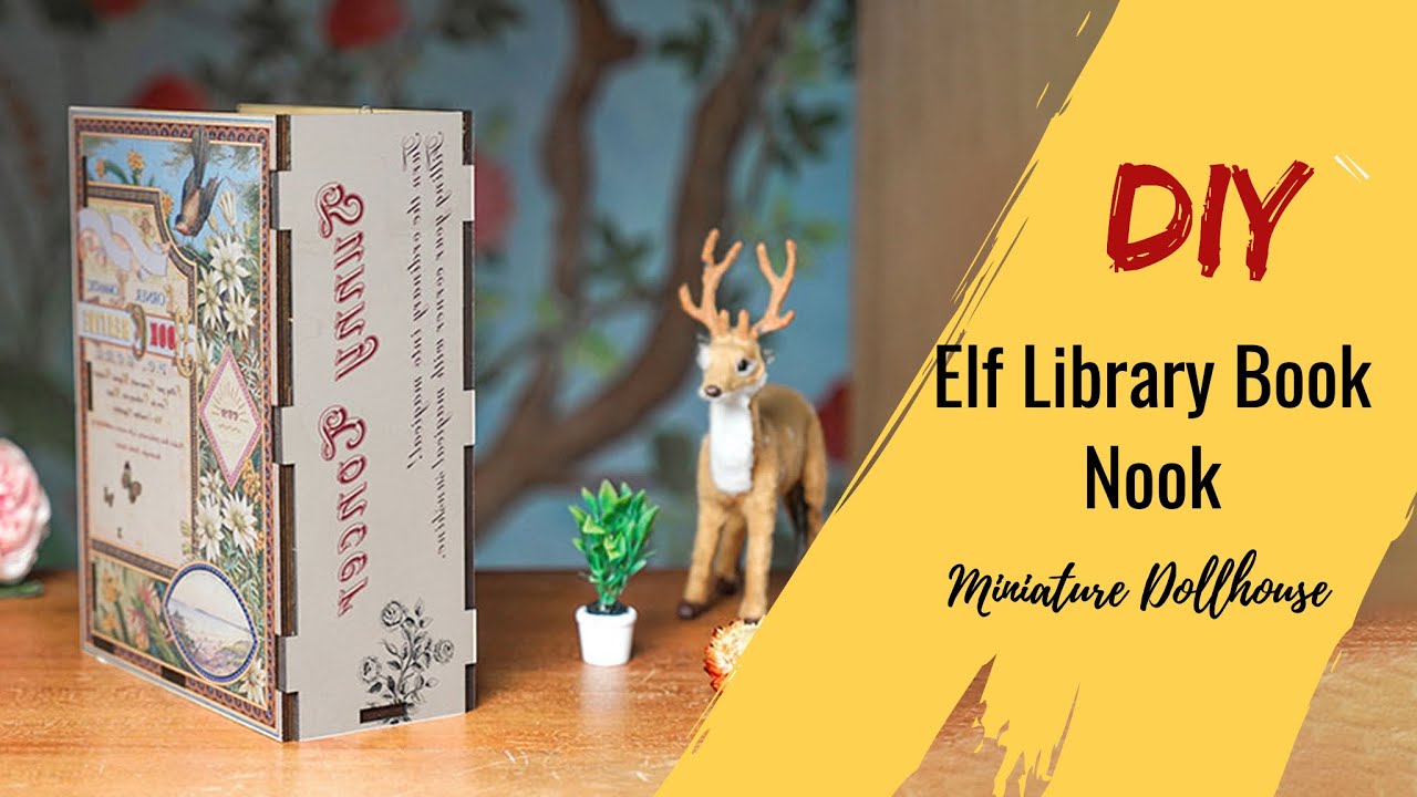 Elf Library Book Nook Miniature Dollhouse - YouTube