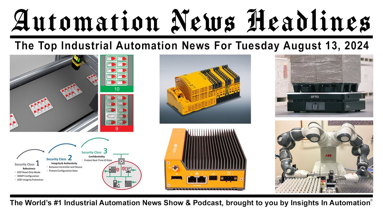 Automation News Headlines for Tuesday August 13, 2024 - YouTube