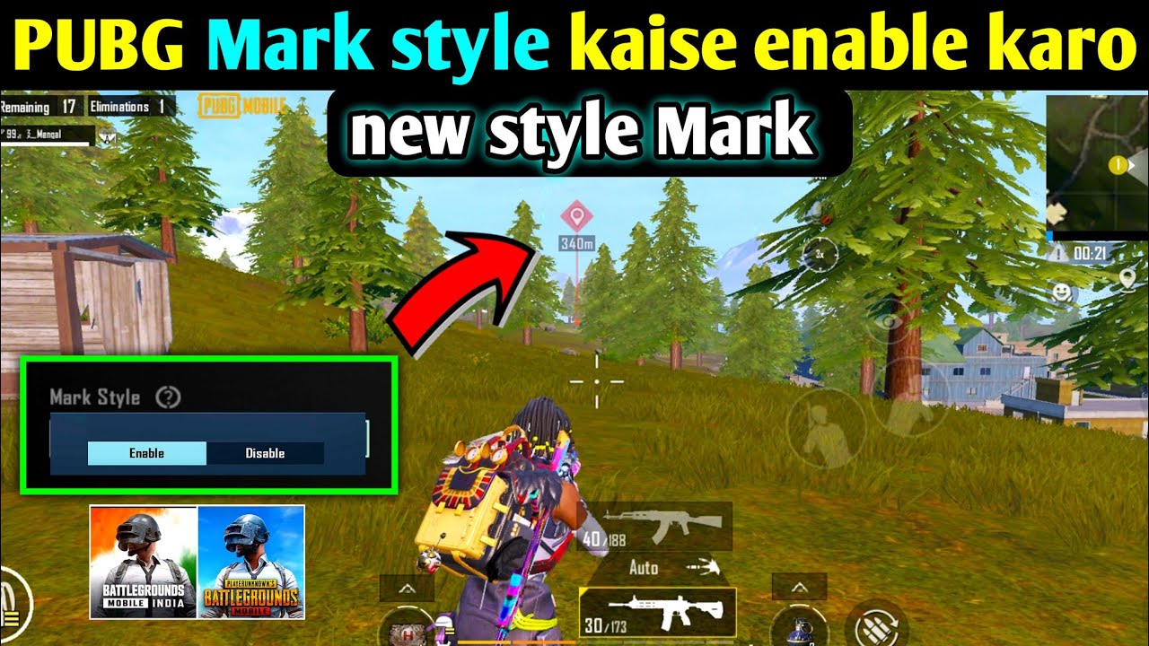 How To Enable Mark Style In Pubg Mobile | Bgmi | Mark Style Classic Or Modern In Pubg Mobile ...