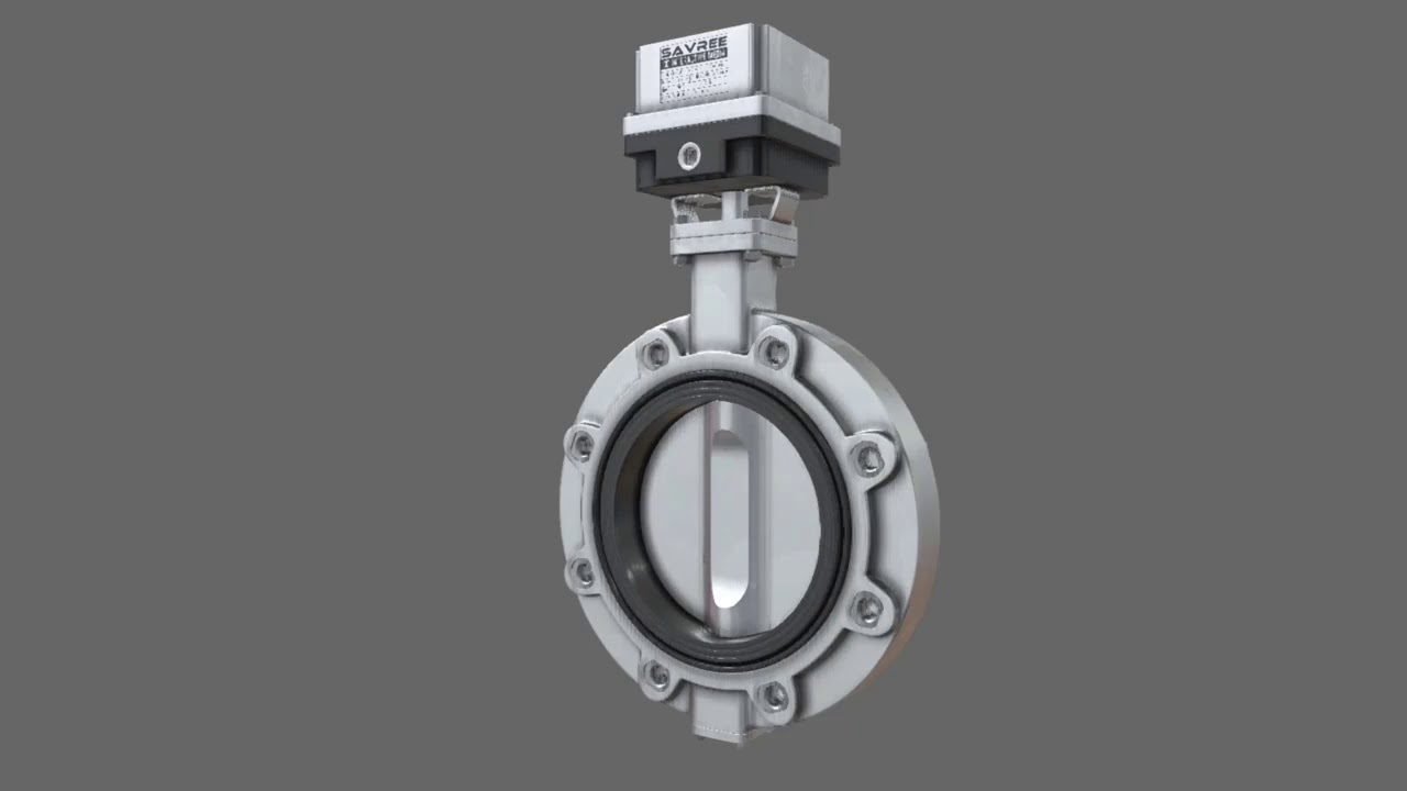 Butterfly Valve 3D Animation Opening and Closing - YouTube