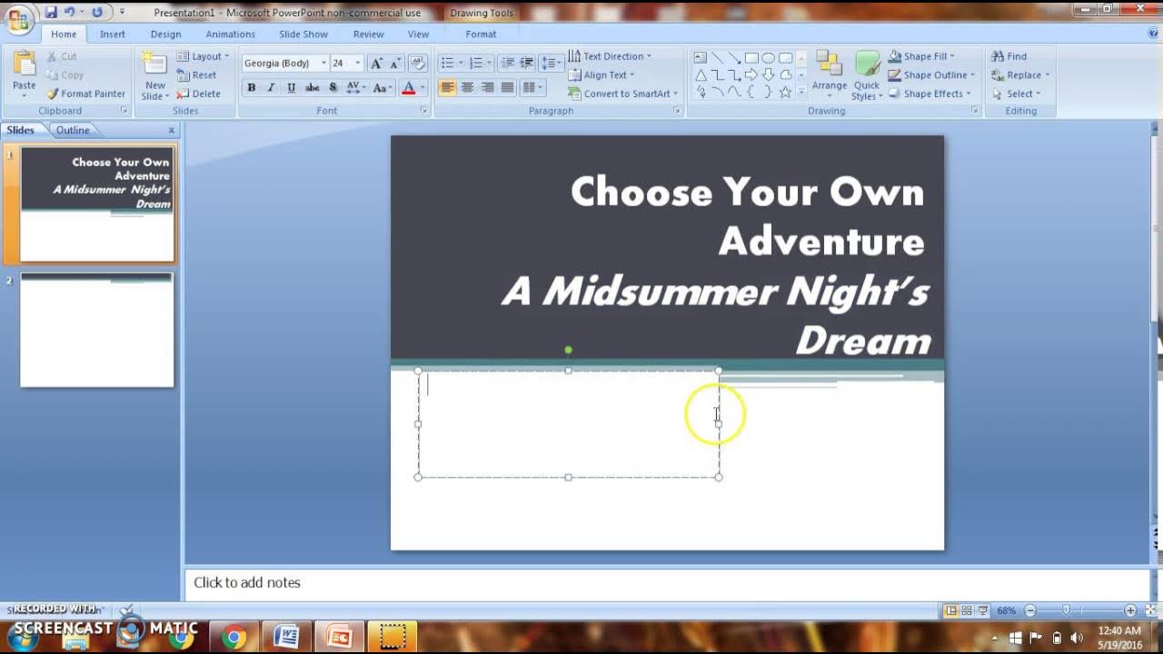 Choose Your Own Adventure PPT: step 1 set up slides - YouTube