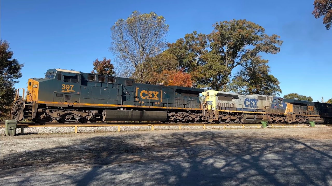 A CSX Coal Train, 154, a Local and Other Assorted Trains - YouTube