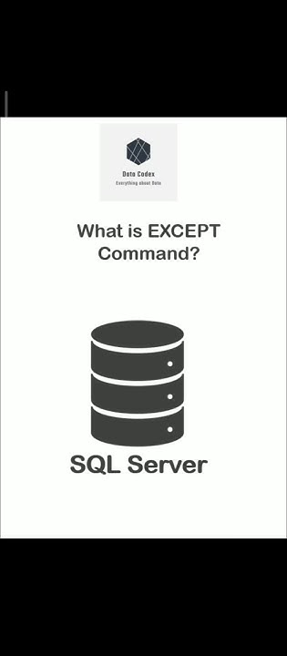EXCEPT COMMAND | SQL Server #shorts #datacodex #sqlserver #sqlforbeginners - YouTube