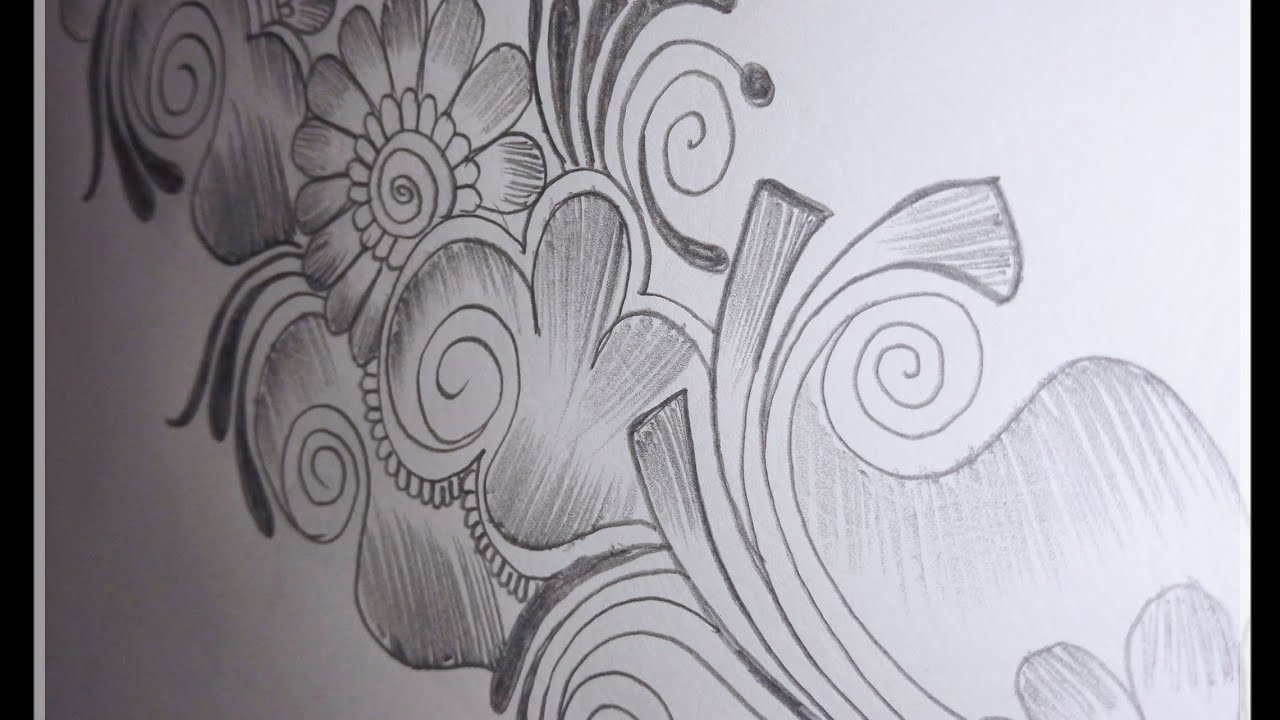 Beautiful Pencil Shading Mehndi||Latest 2023||Pencil Mehndi Design ...