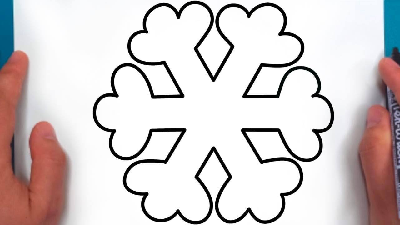 How to Draw Easy SNOWFLAKE ️ Cum se Deseneaza un Fulg de Zapada Usor ...