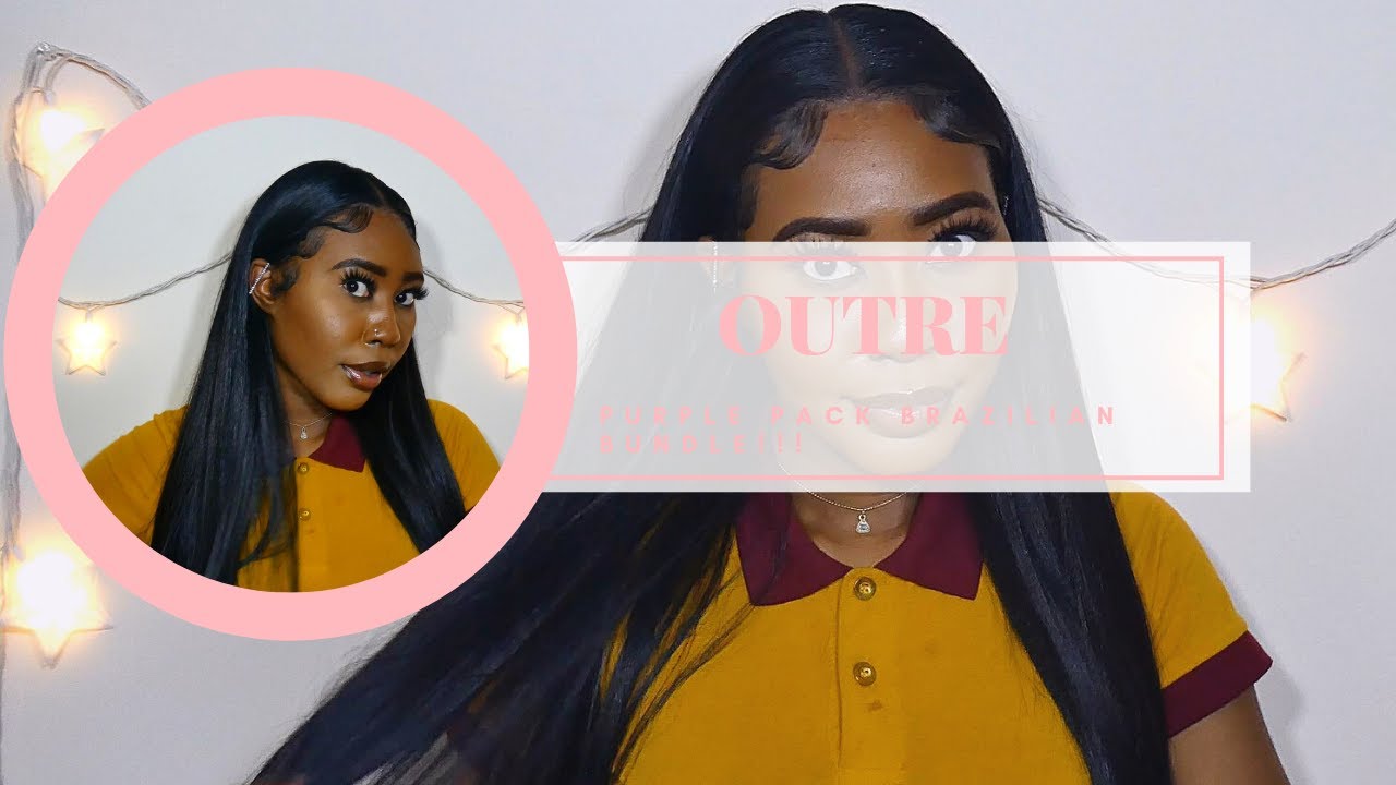 💜NEW OUTRE PURPLE PACK BRAZILIAN BUNDLE💜| Natural Straight Hair Bundles ...