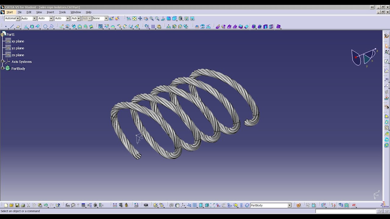 Wire Rope Isolators - Catia V5 (sönümleyici tasarımı) - YouTube