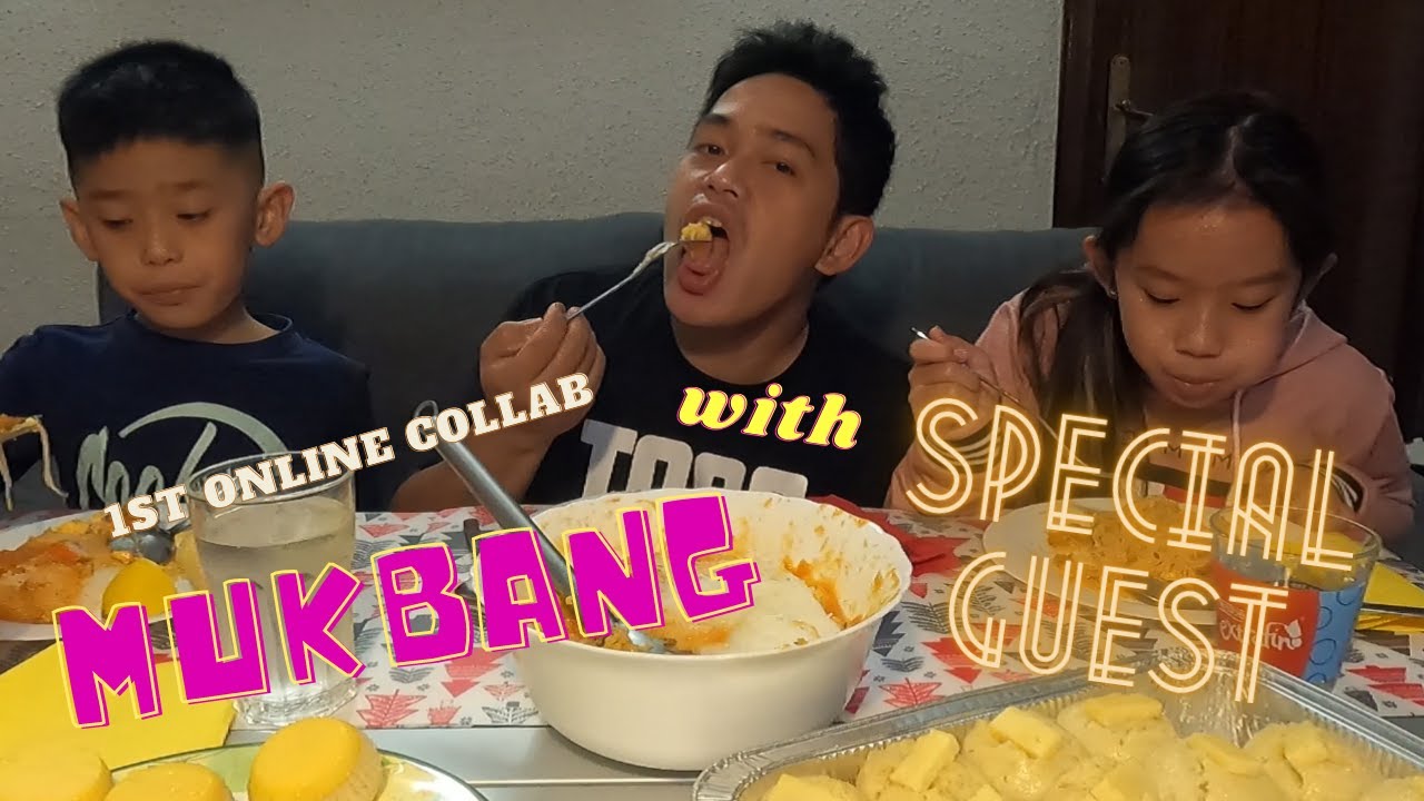 1st mukbang online collab - YouTube