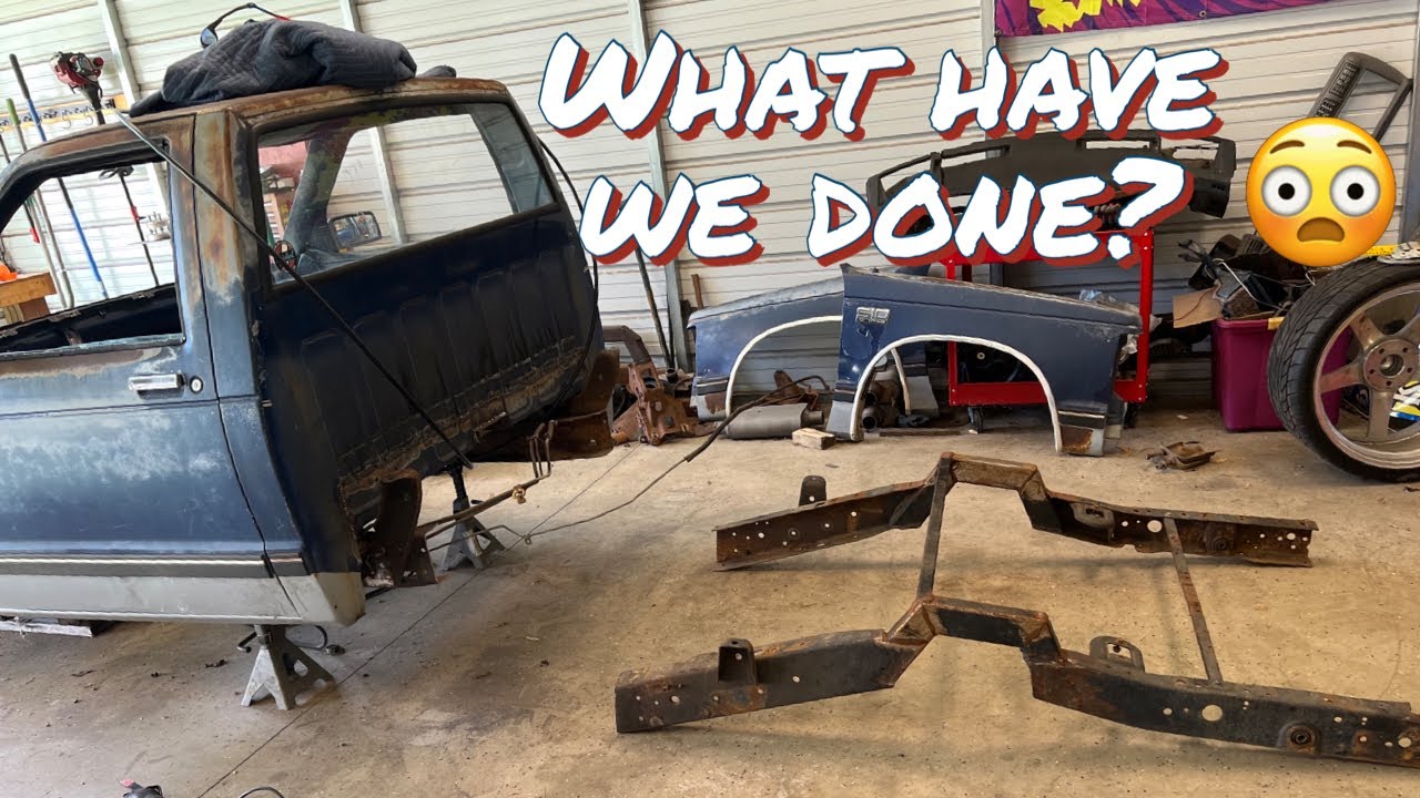 Starting the narrowed chassis for big billets on the 89 s10 build - YouTube