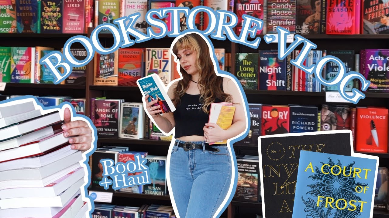 Bookstore & Library Vlog + BOOK HAUL - YouTube