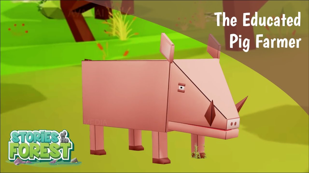 The Educated Pig Farmer - 3D Animated English Moral Stories for ...