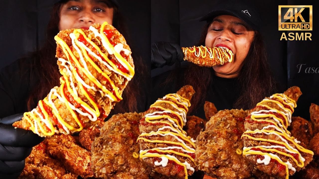 Extreme Crispy Chicken ASMR Mukbang #ASMR #mukbang #cooking - YouTube