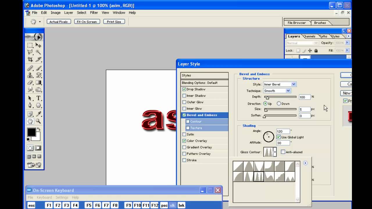 How to make shadow line effects on Adobe photoshop 7.0..mp4 - YouTube