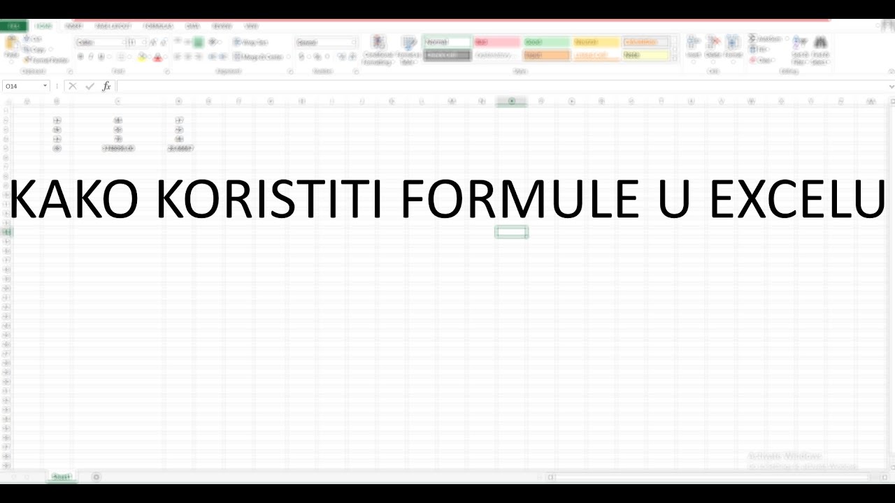 Kako koristiti formule u Excelu - YouTube