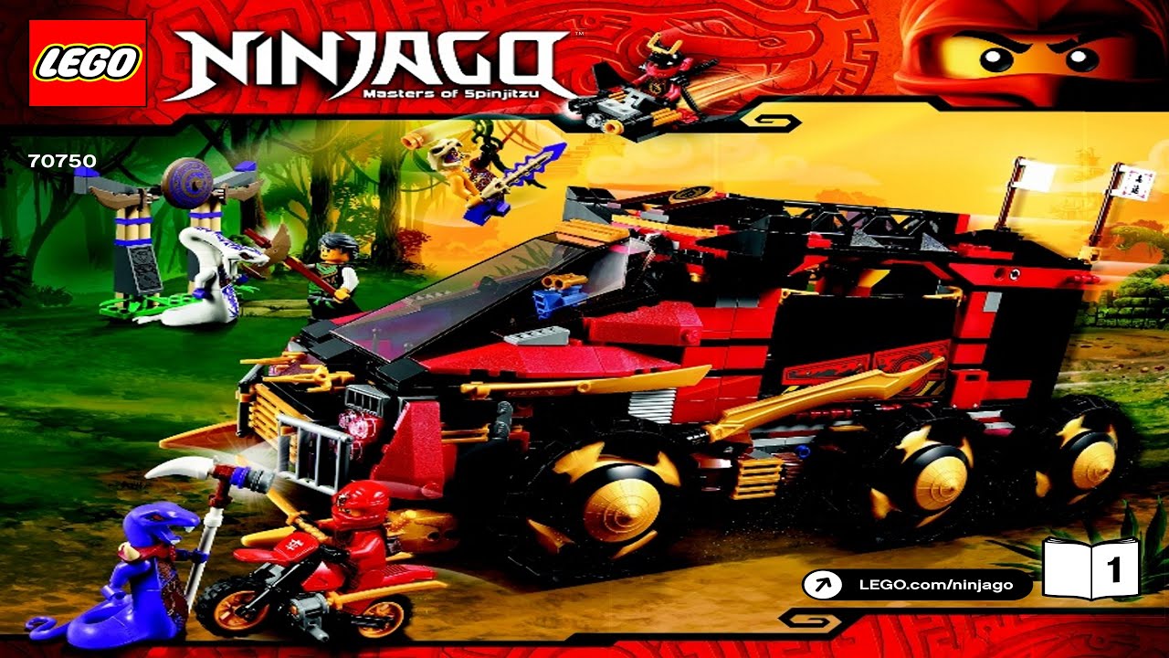 LEGO instructions - Ninjago - 70750 - Ninja DB X (Book 1) - YouTube