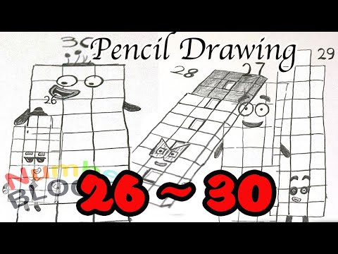 넘버블럭스 숫자 세기 그리기 26~30 How to draw Numberblocks 26 to 30 ⎮수세기 How to ...