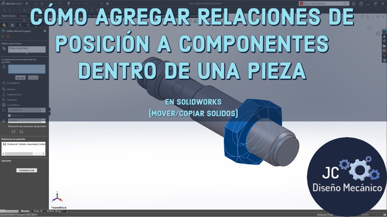 MOVER/COPIAR SOLIDOS EN #SOLIDWORKS - YouTube