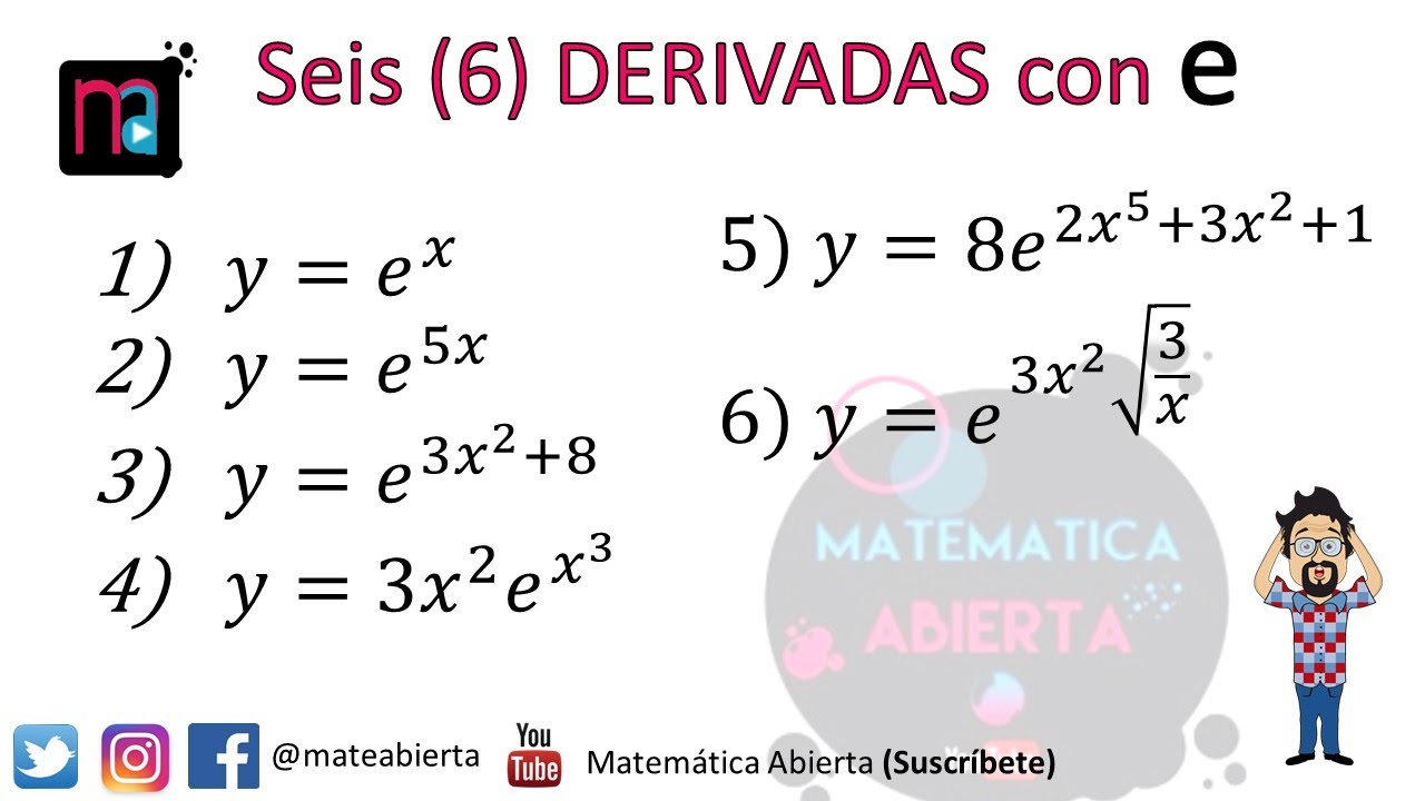 6 DERIVADAS Con e EULER EXPLICACI N Ejercicios Nivel 6-derivadas-con-e-euler-explicaci-n-ejercicios-nivel