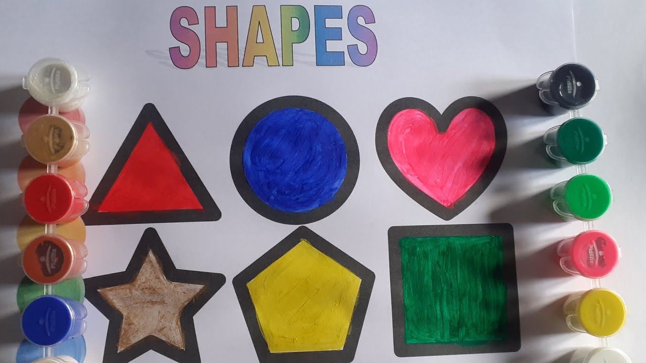 How to Paint Basic Shapes with Water Color only? - YouTube