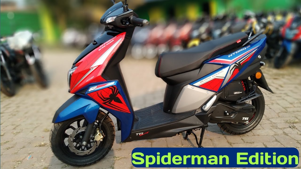 Tvs Ntorq 125 Spiderman Edition Amazing Red Color - YouTube