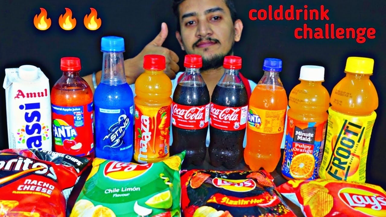 COLDRINK CHALLENGE ||ASMR DRINKING DIFFERENT SOFTDRINKS| MUKBANG WITH ...
