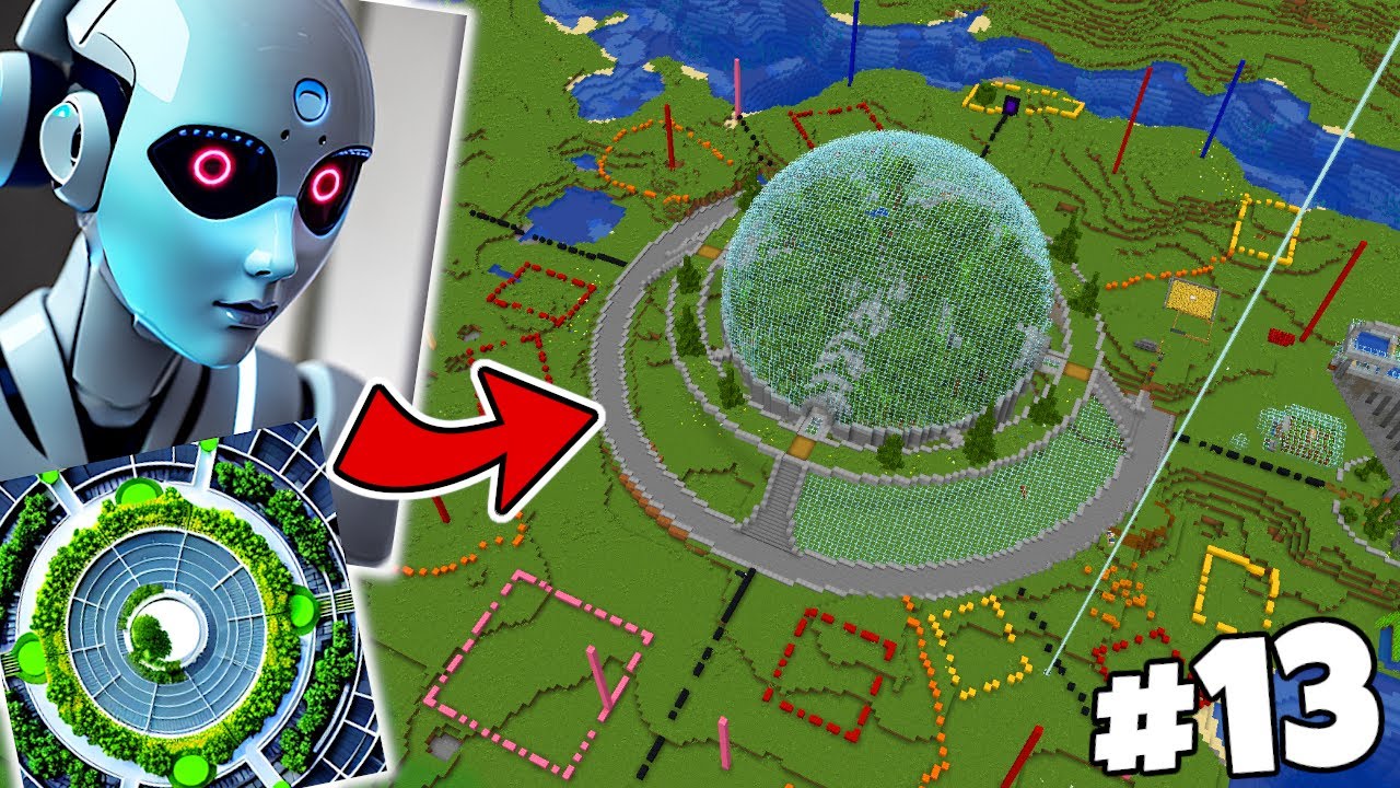 I used A.I. to PLAN my FUTURISTIC MEGA BASE in Minecraft! (#13) - YouTube