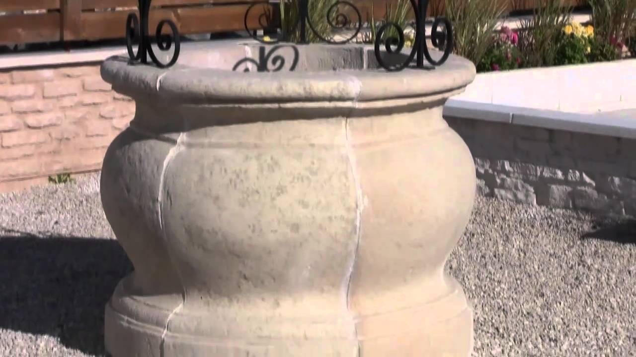 Puits en pierre reconstituée (moulée). Modèle 2; puits assemblé. - YouTube