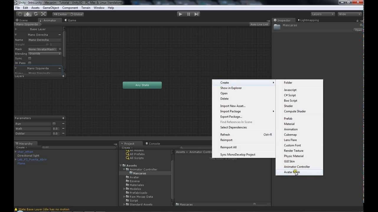 7 Mecanim ( Unity3D ) Tutorial Español - YouTube