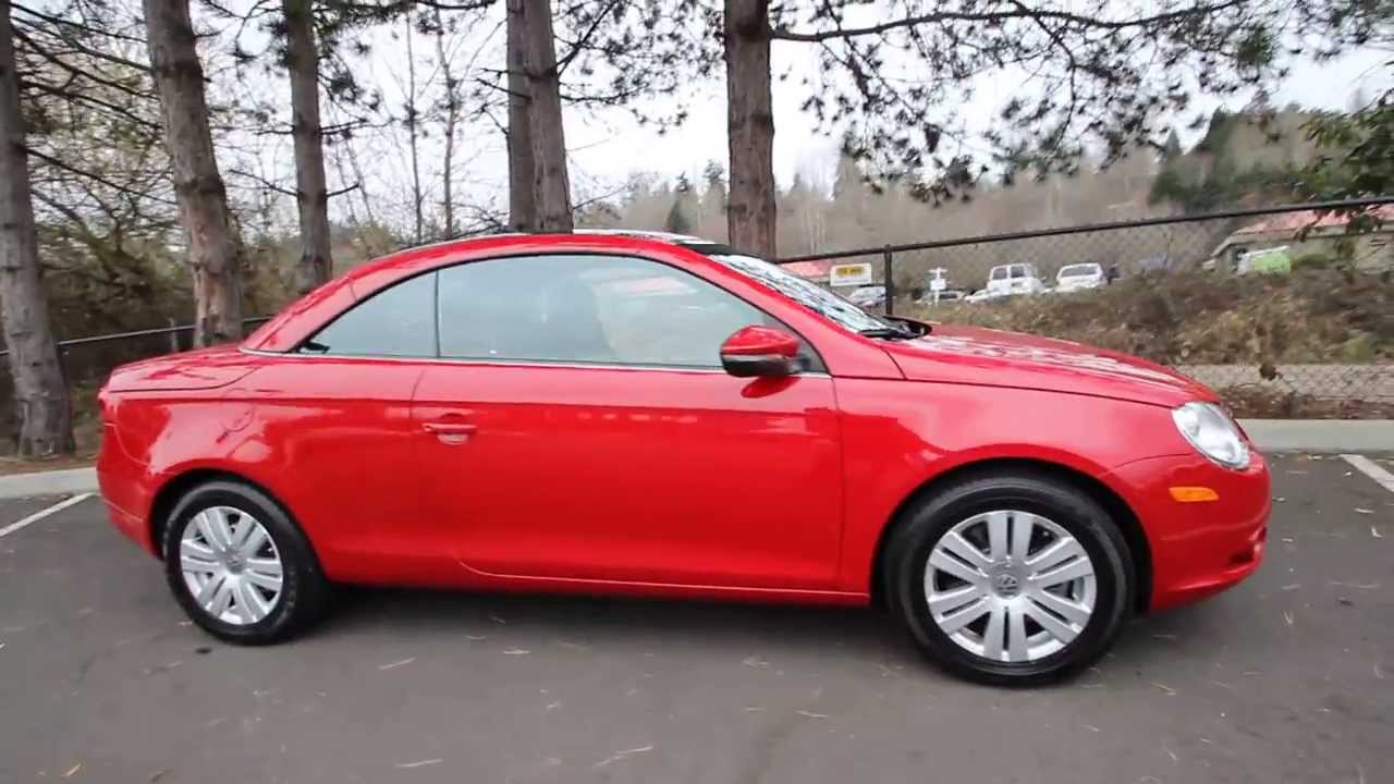 2009 Volkswagen Eos Komfort | Red | 9V017327 | Redmond | Seattle - YouTube