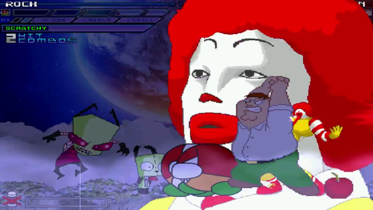 Mugen battle Rock Goomba Gombie and Scratchy vs Peter Zim and Ronald ...