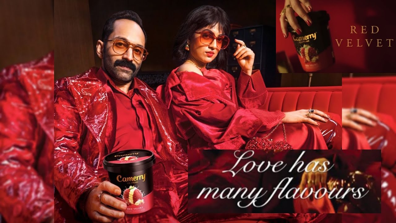 Fahad & Nazriya Camerry Red Velvet | Camerry Ice Cream | Love has many ...