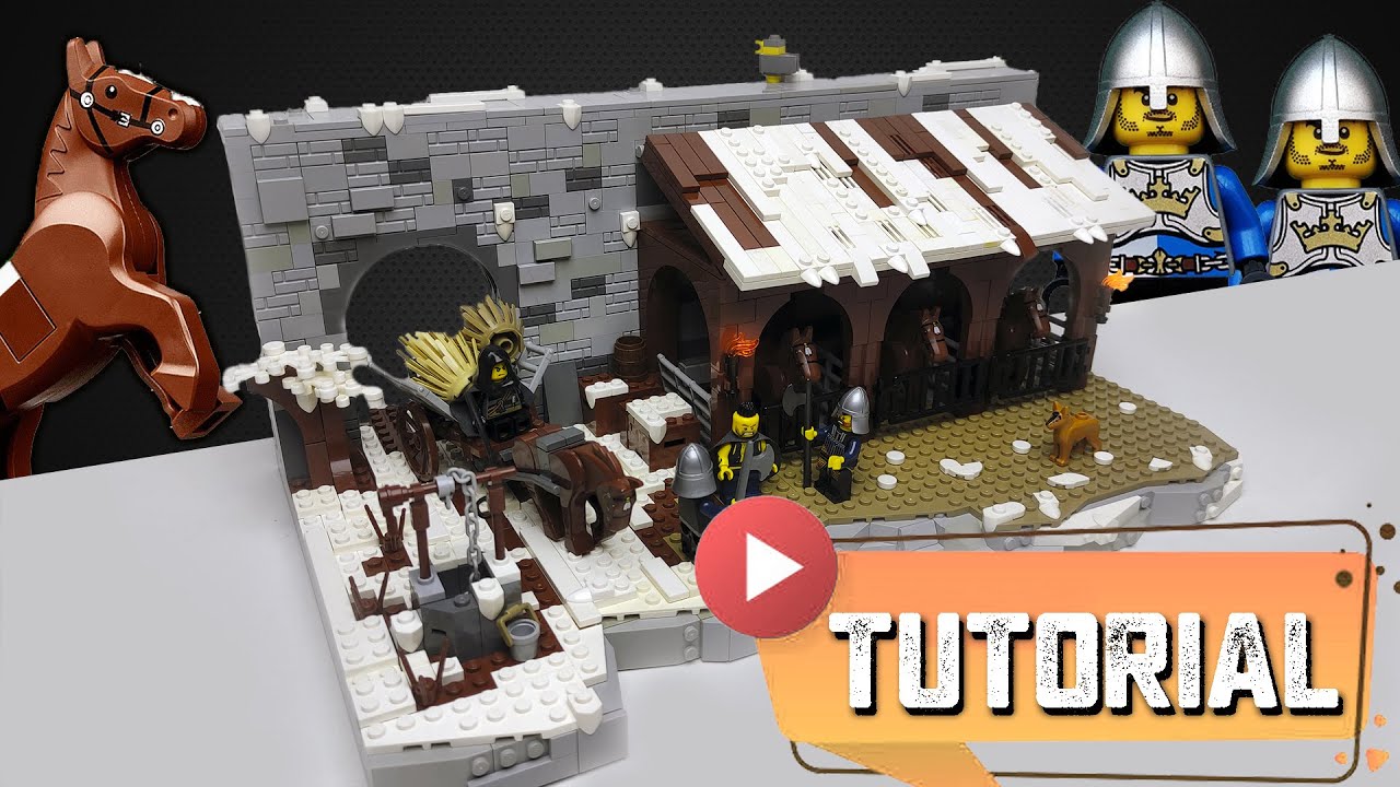 Stable at the castle wall | LEGO CASTLE | Speed build LEGO MOC - YouTube