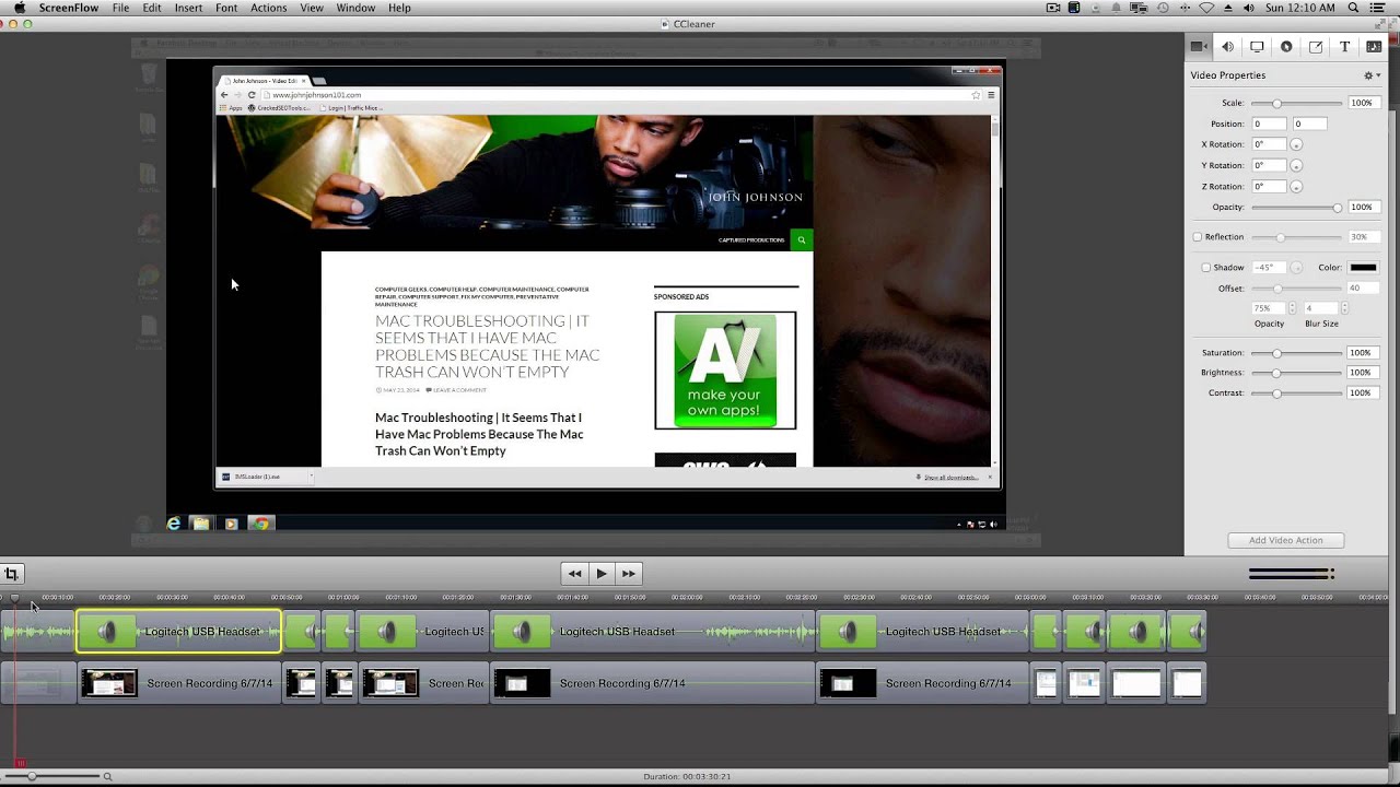 Why I Use ScreenFlow Editing | Editing for Windows and Mac Screenflow ...