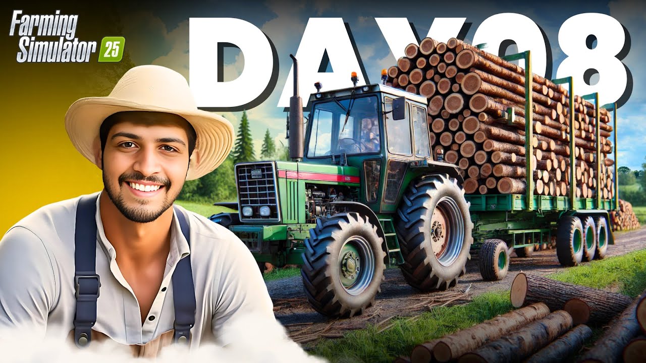 COLLECTING WOOD FOR OUR NEW WOOD PLANK FACTORY | DAY08 | FARMING ...