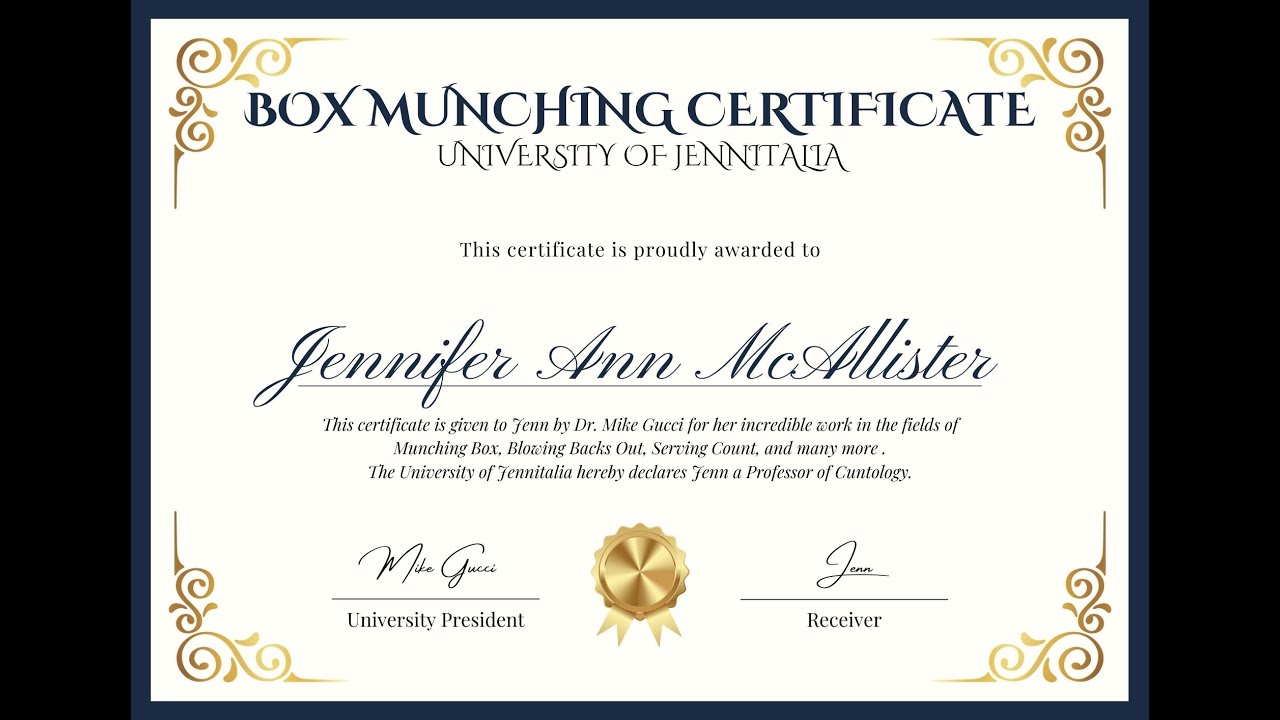 Certified Box Muncher (Jenn McAllister) Official Music Video - YouTube
