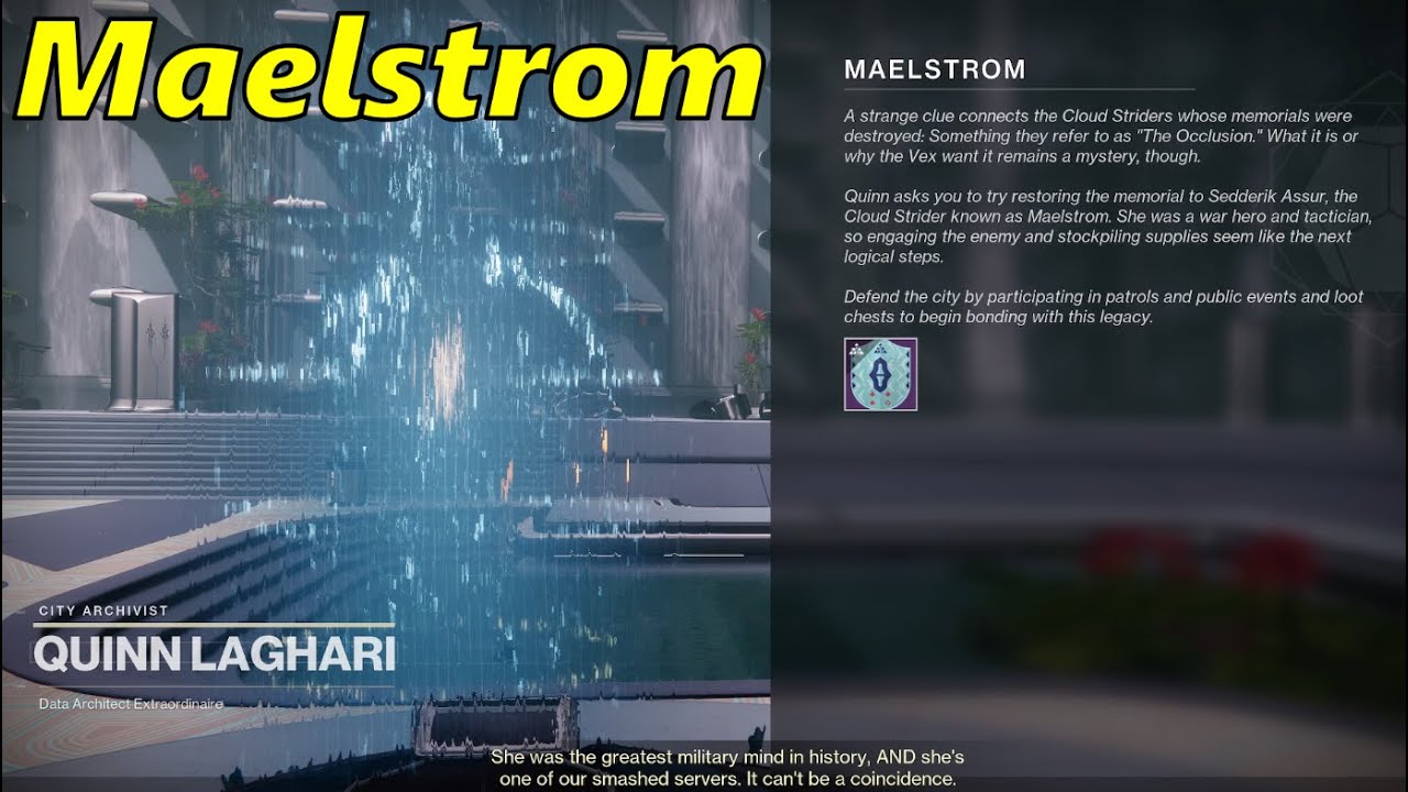 Destiny 2 : Maelstrom Quest Walkthrough - YouTube
