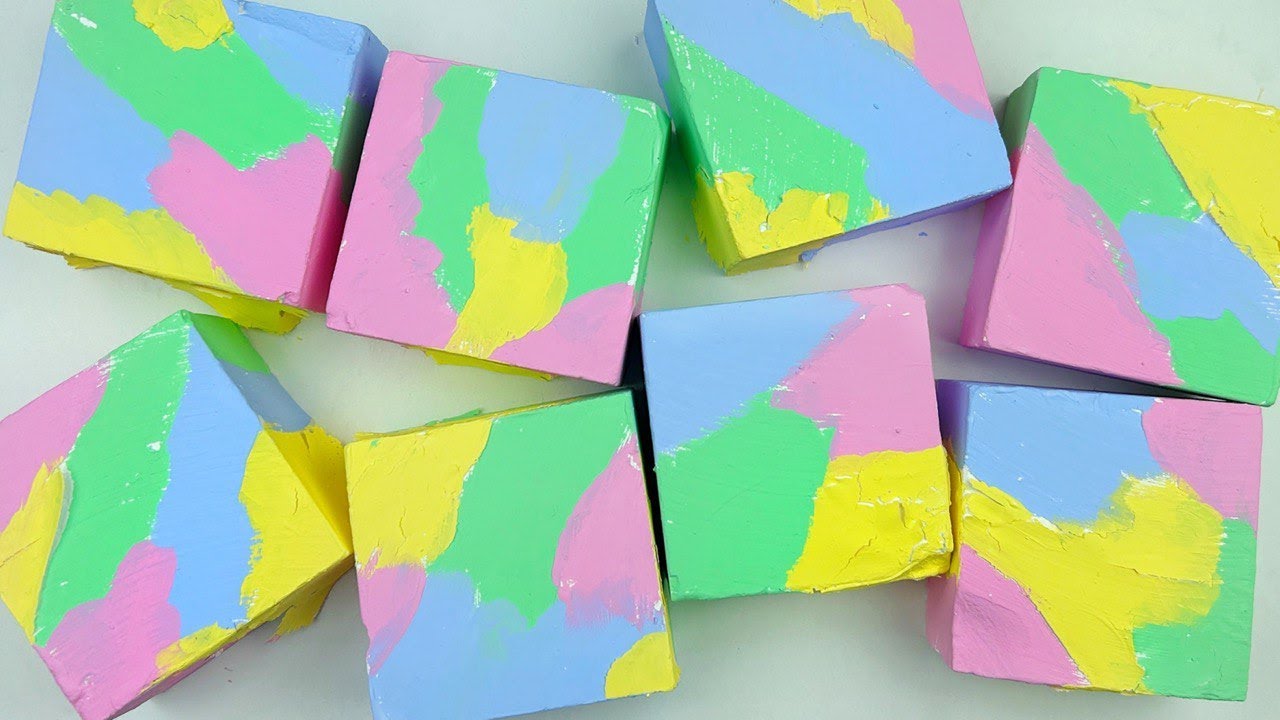 COLORED GYM CHALK★Crispy powder★Compilation set★Oddly satisfying video ...