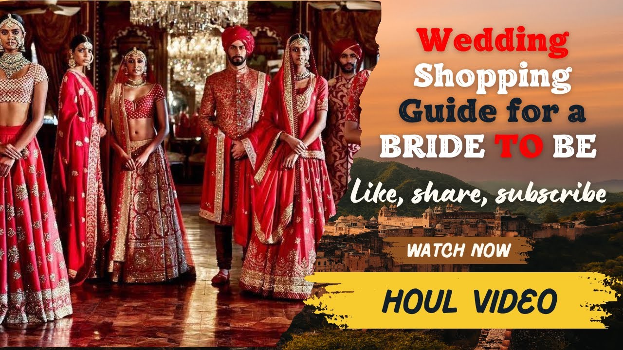 Wedding Shopping Guide for a BRIDE TO BE | My Wedding Function Outfits Details|Anjali - YouTube